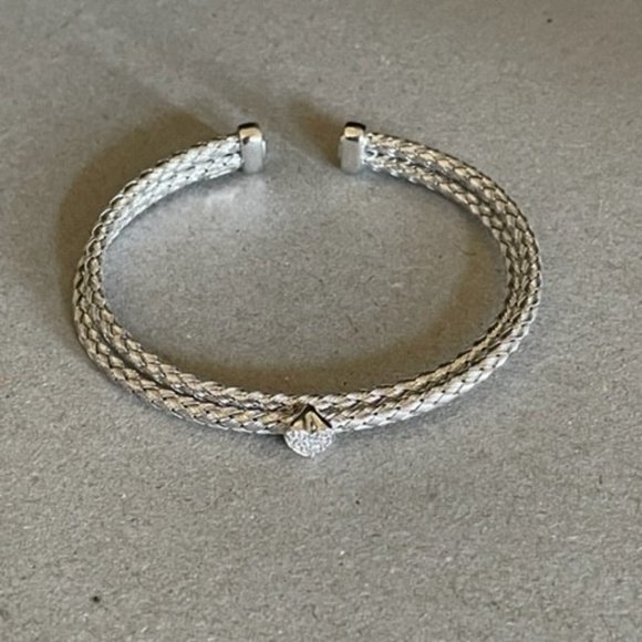 Dyadema | Jewelry | Dyadema Sweetheart Cable Cuff 925 Italy 2g With M ...